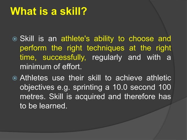 Tactics, technique and skills training | PPTX