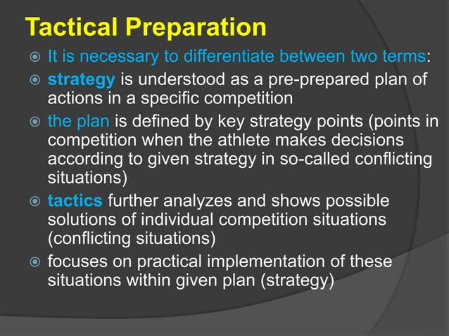 Tactics, technique and skills training | PPTX