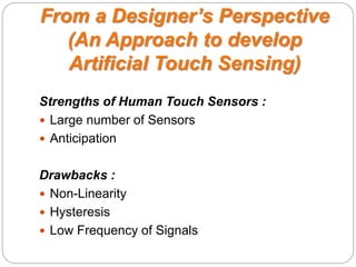 Tactile sensors and their robotic applications | PPTX
