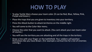 Tactile Wars | PPTX