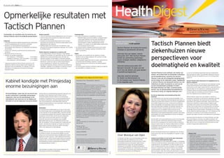 Tactisch Plannen In De Gezondheidszorg | PDF