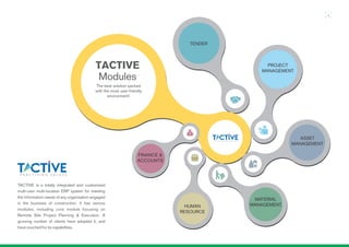 Tactivesoft - Construction ERP | PDF | Construction Industry | Industries