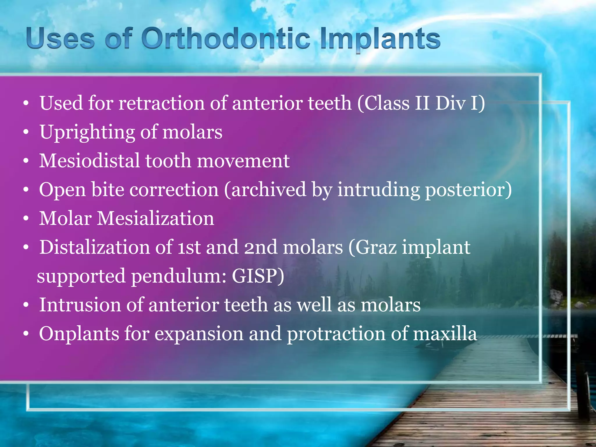 Temporary Anchorage Devices (TADs) | PPTX