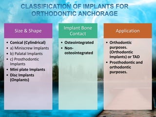 Temporary Anchorage Devices (TADs) | PPTX