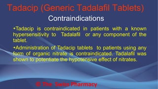 Tadacip (Generic Tadalafil Tablets) | PDF