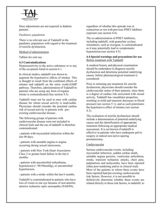Tadalafil Tablets IP 10mg, 20mg Taj Pharma Taj Pharma SmPC | PDF
