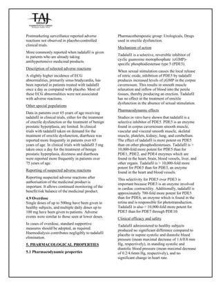 Tadalafil Tablets IP 10mg, 20mg Taj Pharma Taj Pharma SmPC | PDF