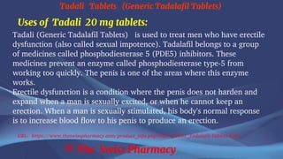 Tadali Tablets (Generic Tadalafil Tablets) | PPT