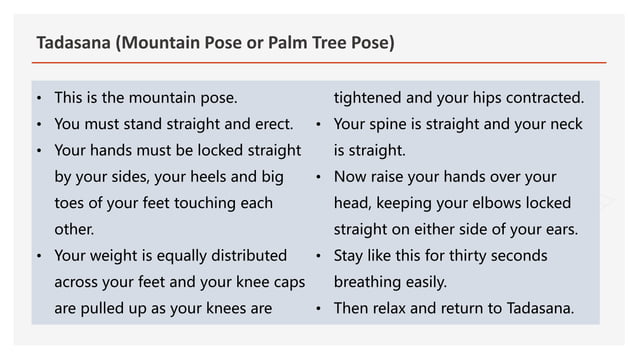 Tadasana (Mountain Pose or Palm Tree Pose.pptx