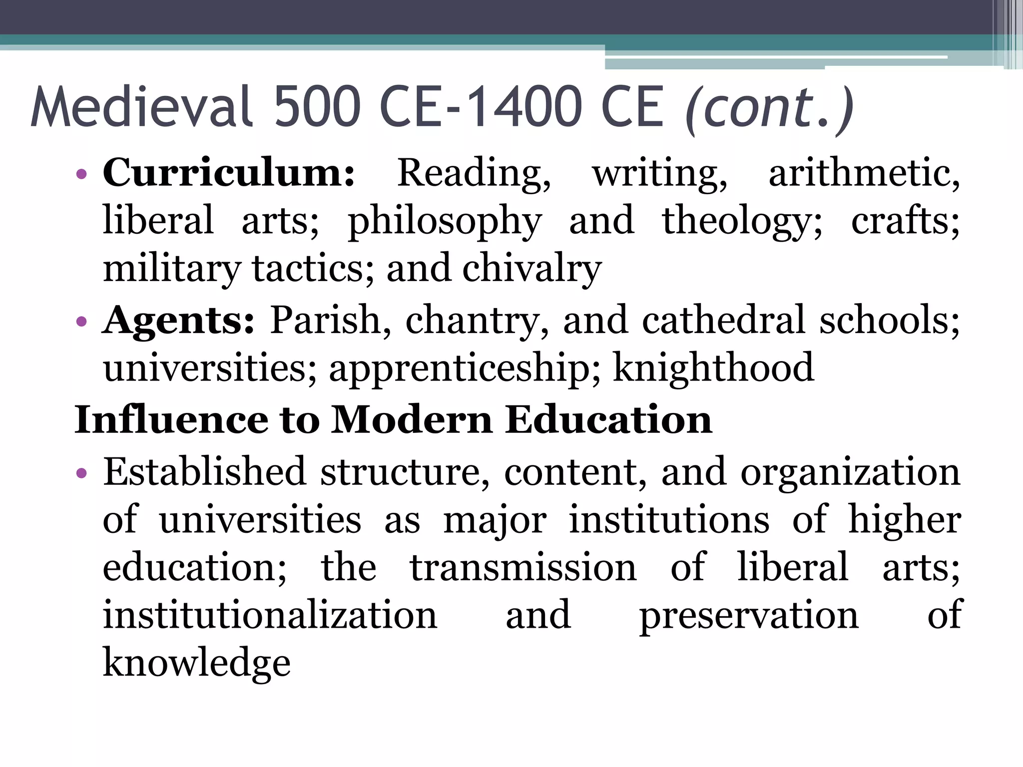 Historical Foundations of Education: World Education Evolution at a ...