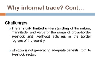 Trends of Formal and Informal Livestock Marketing in Ethiopia | PPTX
