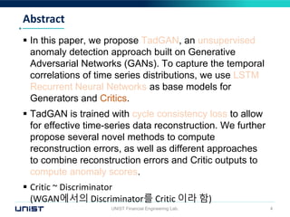TadGAN: Time Series Anomaly Detection Using GANs | PDF | Computing | Technology & Computing