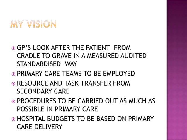 Tadhg crowley primary care in an integrated setting | PPTX | Healthcare ...
