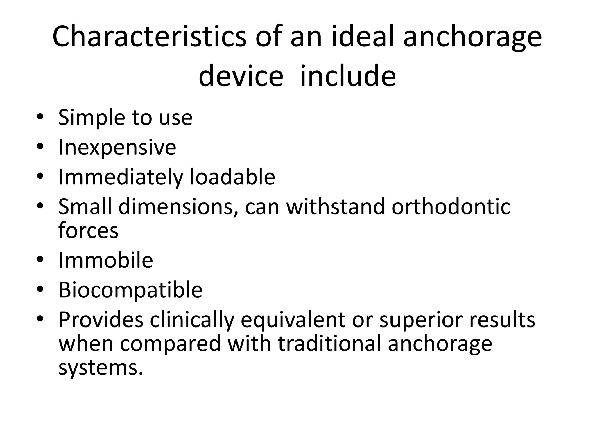 Temporary anchorage devices in orthodontics | PPTX