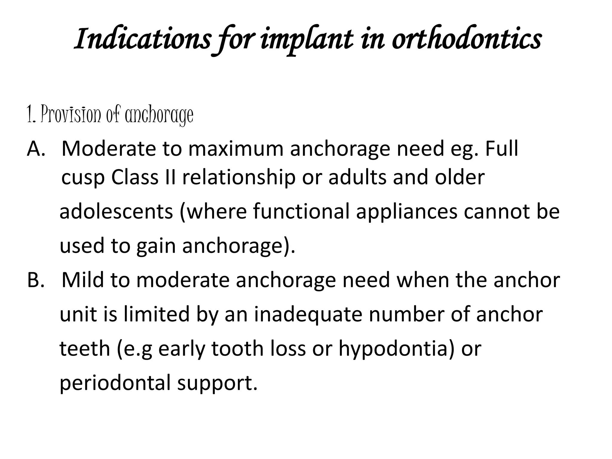 Temporary anchorage devices in orthodontics | PPTX