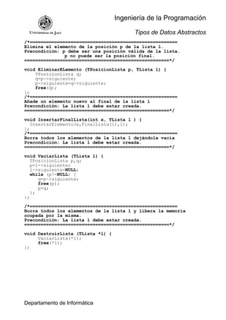 Tipos de Datos Abstractos (TDA) | PDF