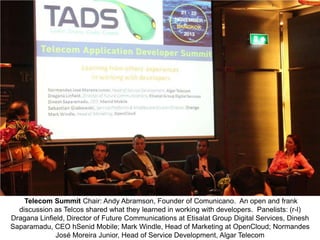 Telecom Application Developer Summit Day One Photo Review | PPTX