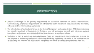 Temporary anchorage device in orthodontics | PPTX