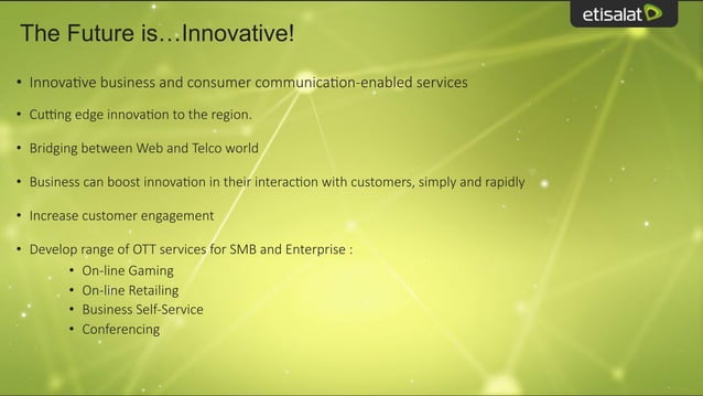 TADS TS Etisalat Dragana Linfield | PPT