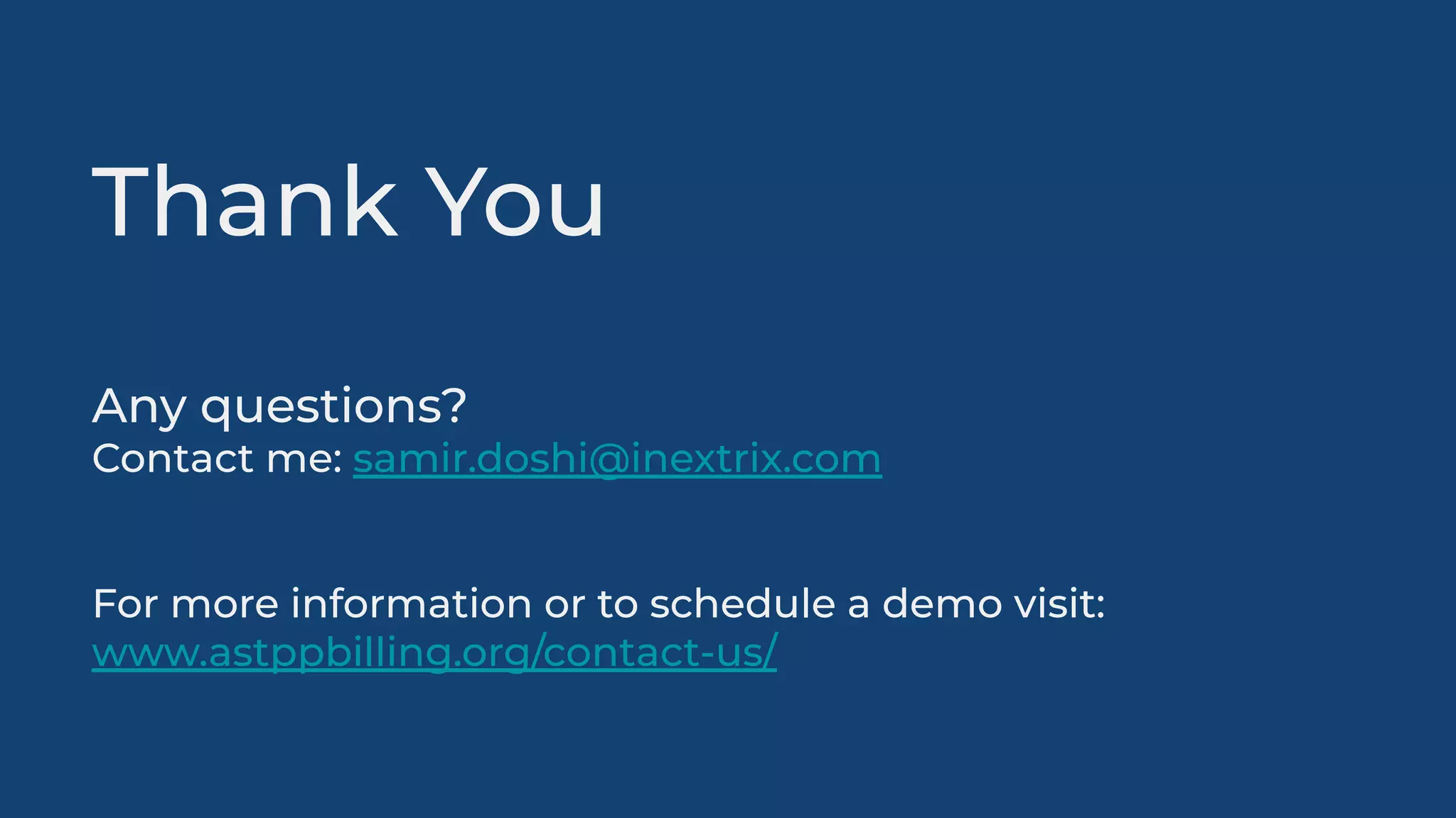 Introduction of ASTPP – A Smart TelePhony Platform, Samir Doshi | PDF ...