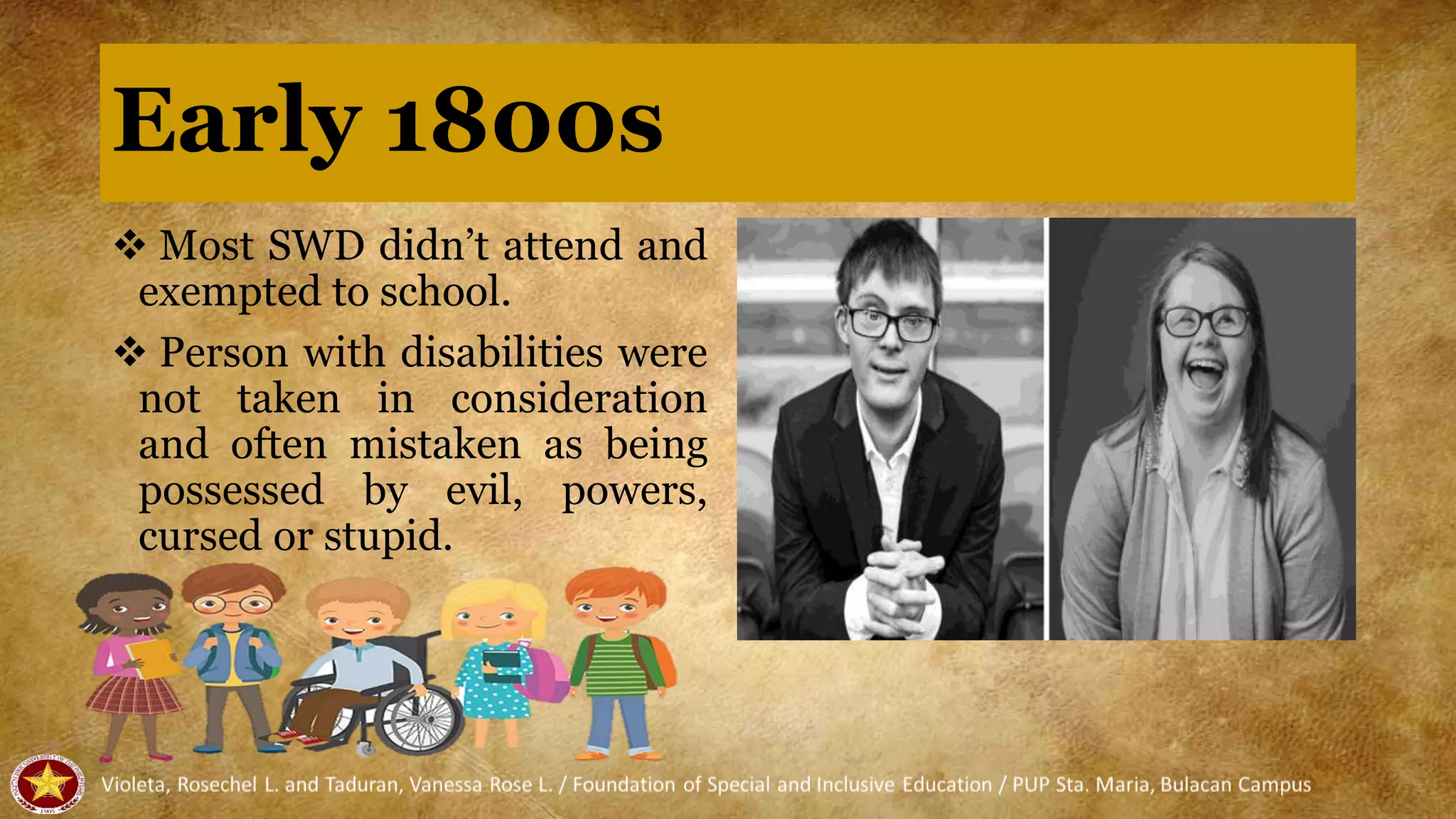 history of special education | PPTX