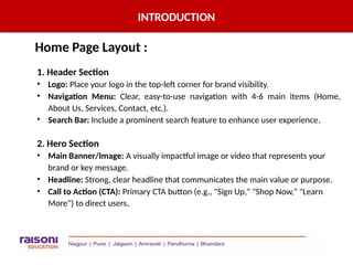 Home Page Layout, Page Design, Design Technique. | PPTX