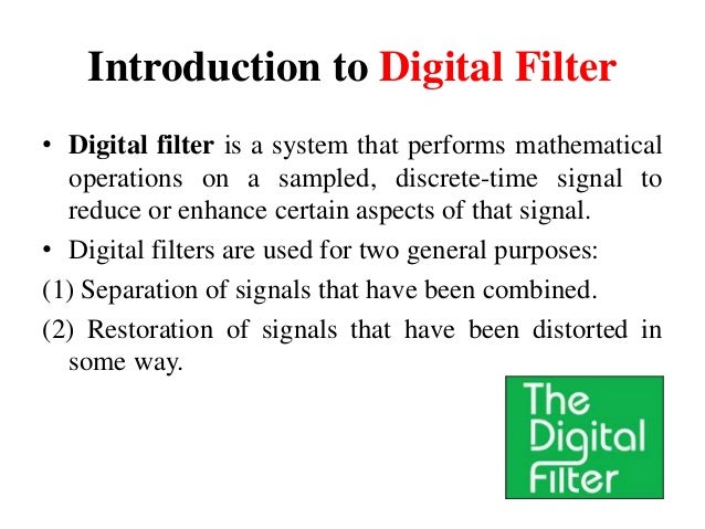 microprocessor based digital filter
