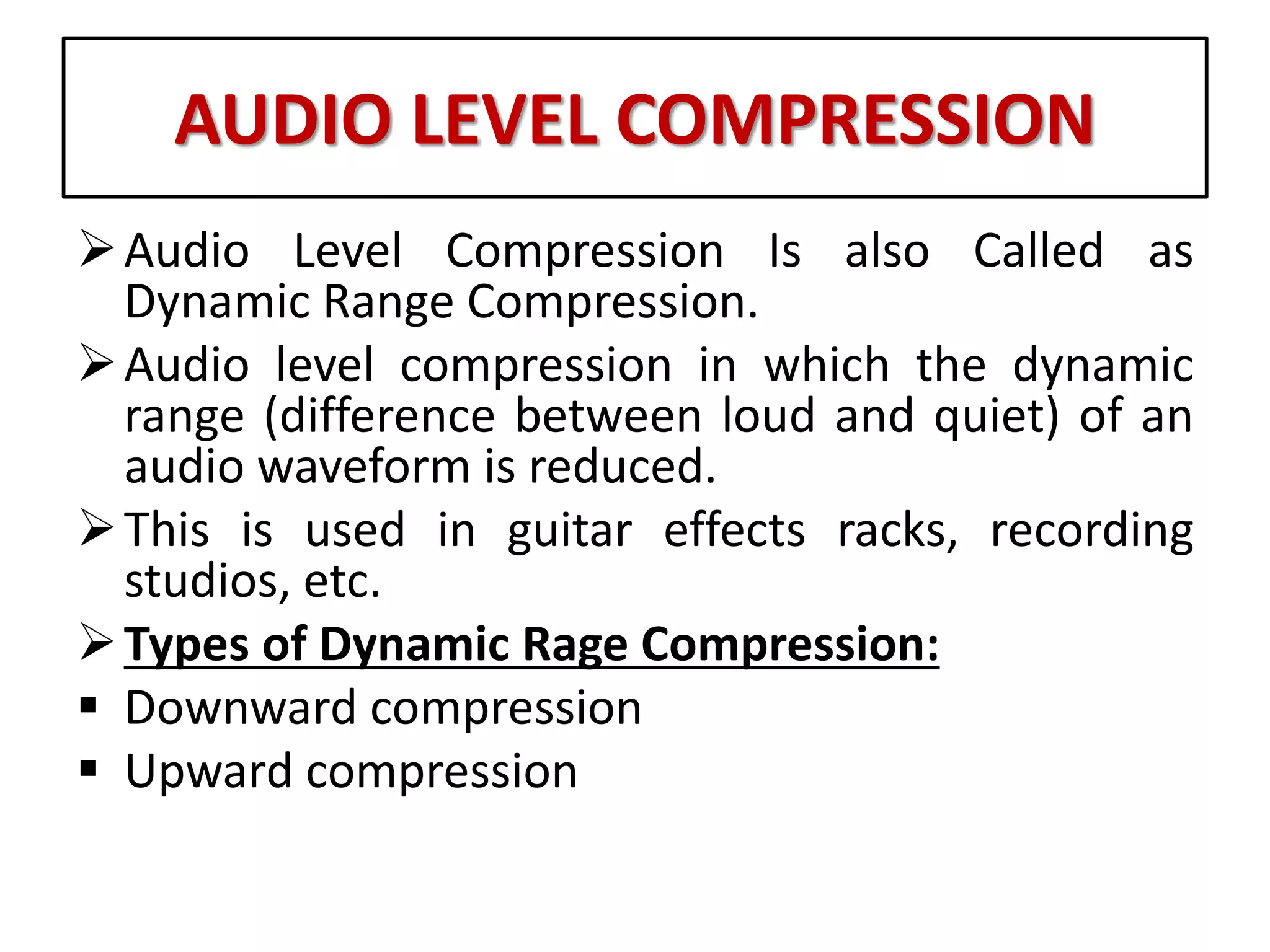 Audio and Video Compression | PPTX