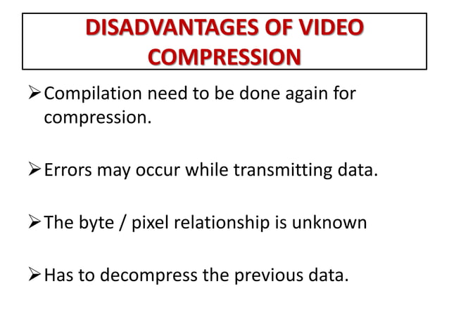 Audio and Video Compression | PPTX