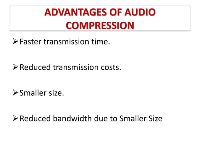 Audio and Video Compression | PPTX