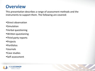 Determining the assessment evidence | PPT