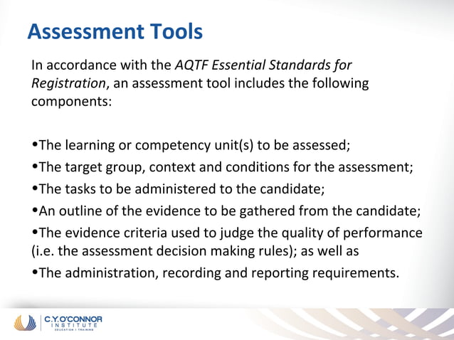 Determining the assessment evidence | PPT