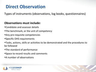 Determining the assessment evidence | PPT
