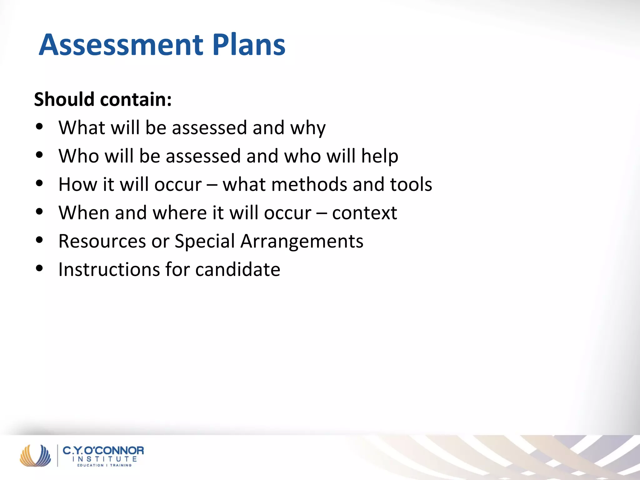 Tae assessment power point | PPT