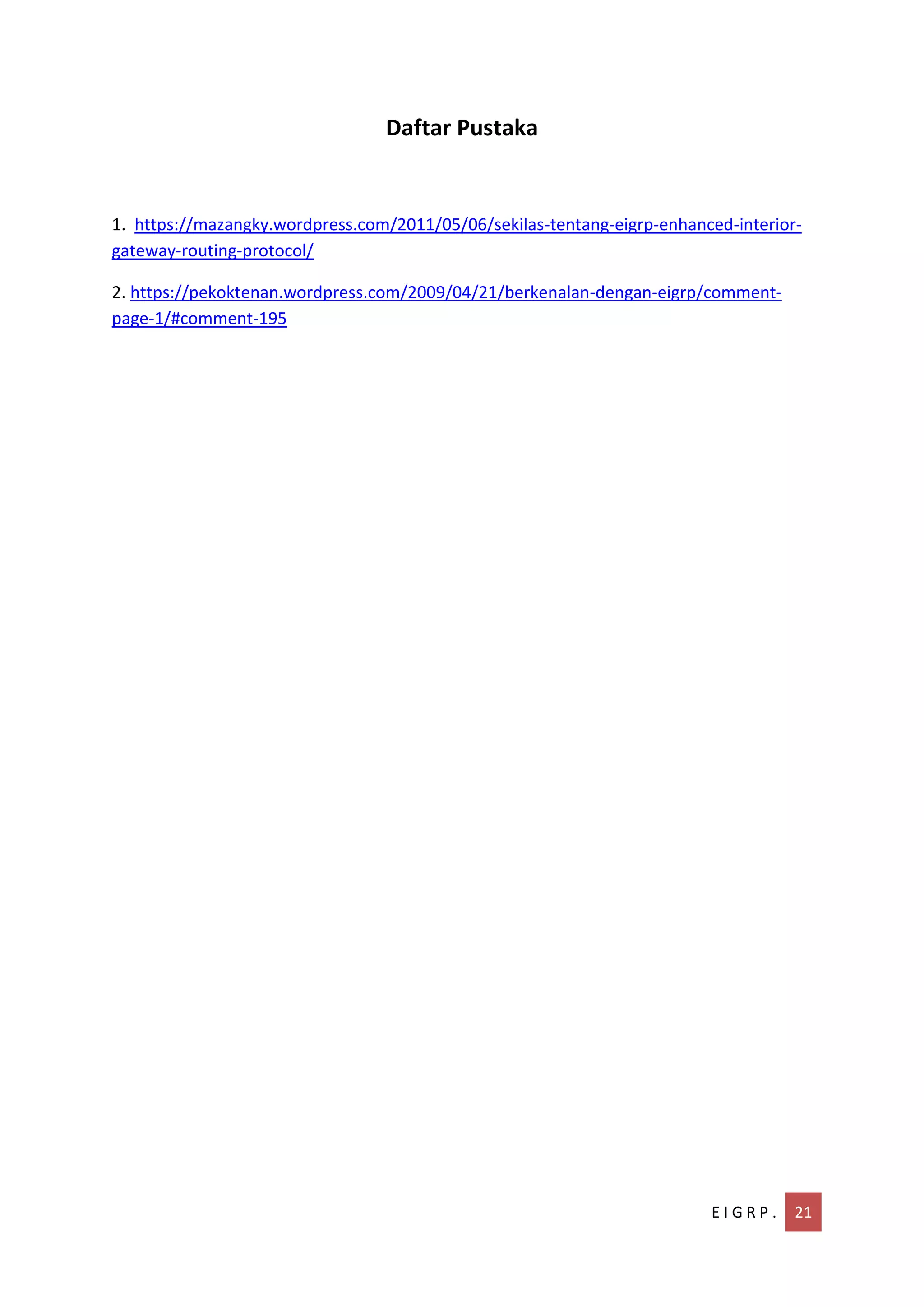 TA_EIGRP_Ari Analisa_2017/2018 | PDF