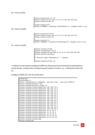 TA_EIGRP_Ari Analisa_2017/2018 | PDF