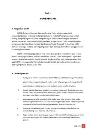 TA_EIGRP_Ari Analisa_2017/2018 | PDF