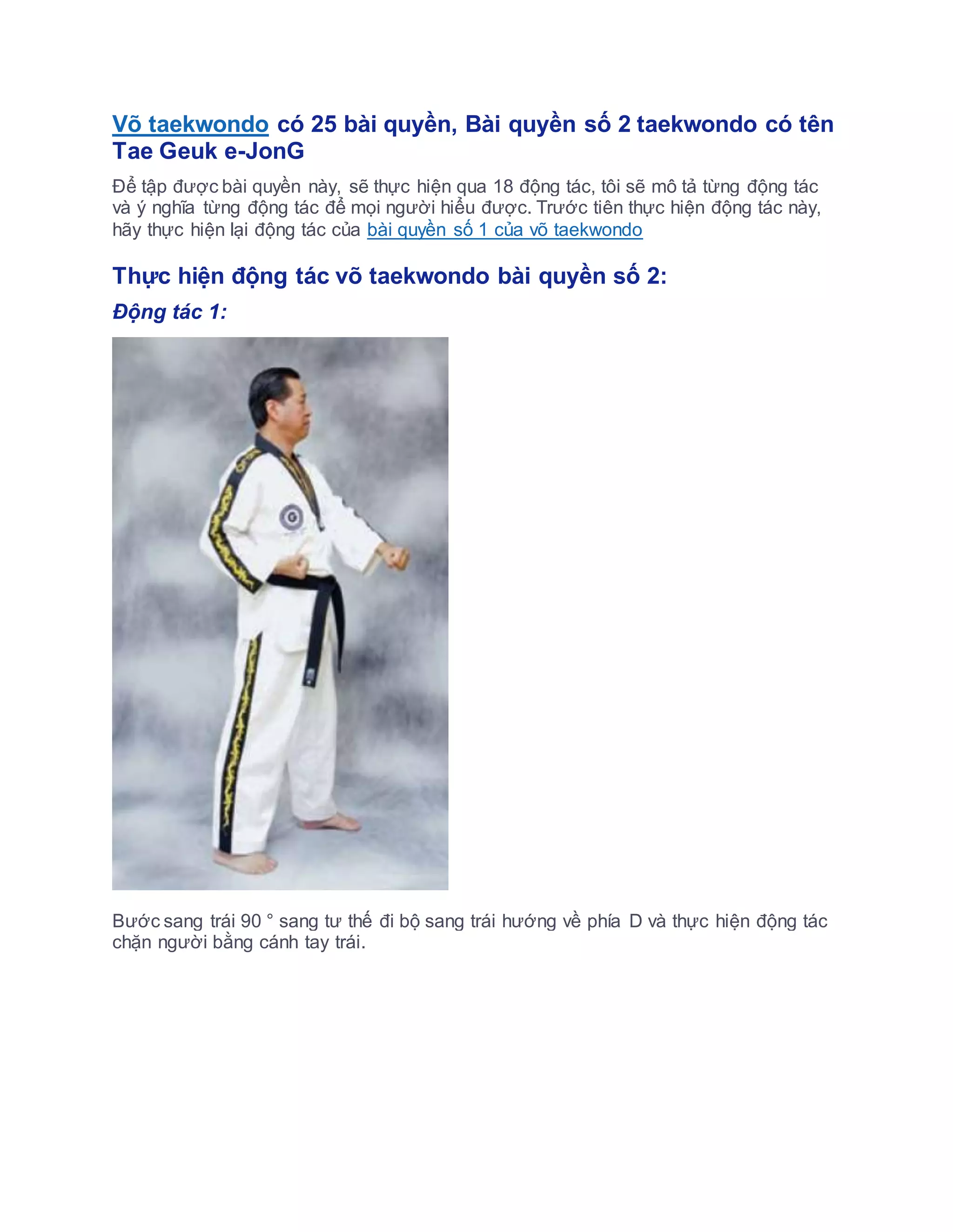 Taekwondo Bài Quyền Số 2 | DOCX