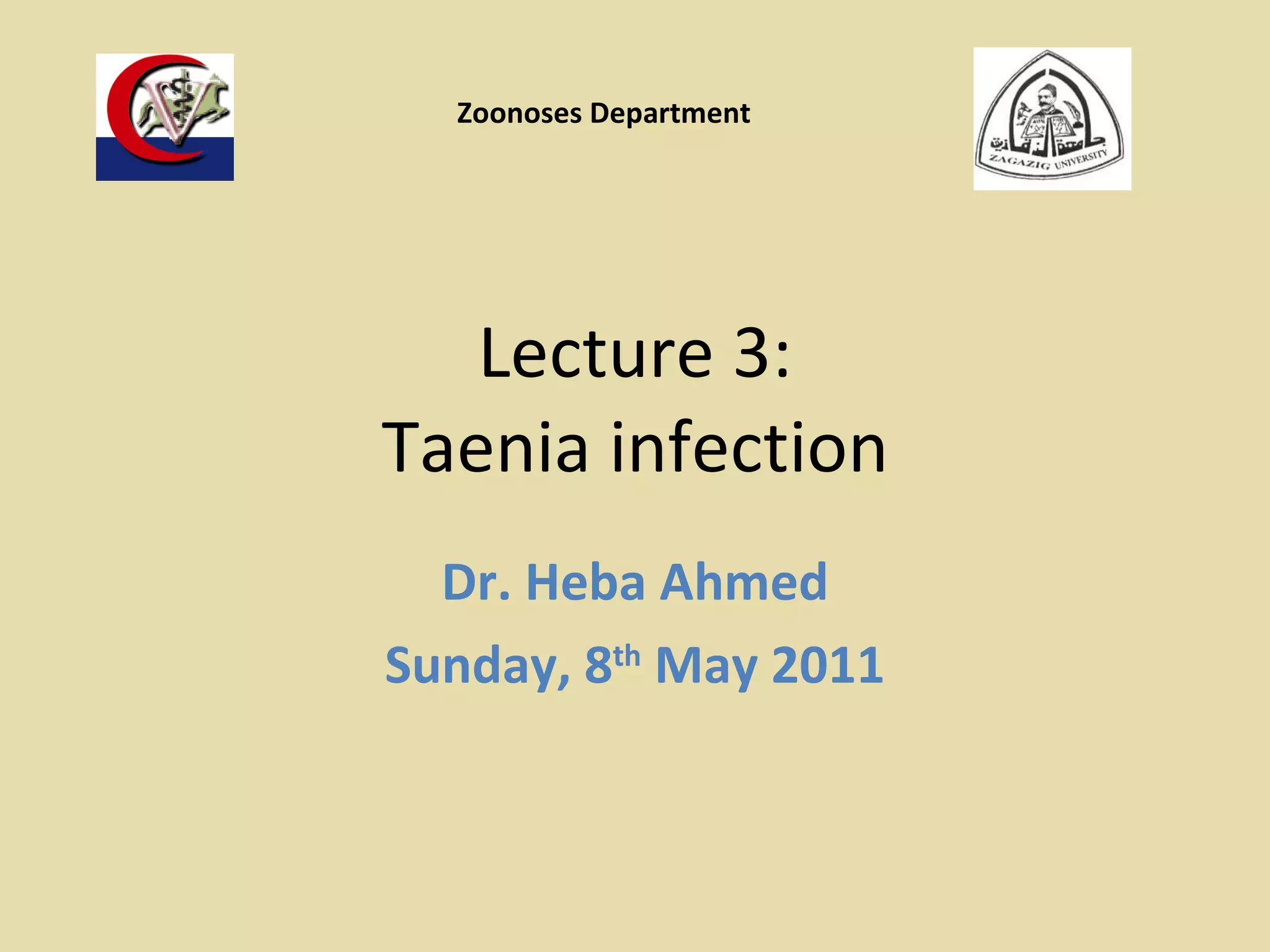 Taenia infection zoonoses | PPT