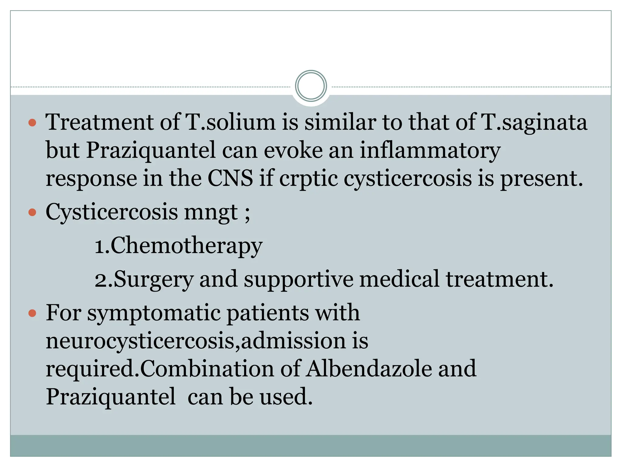 Taeniasis_PPT[1].pptx MEDICAL MANAGEMENT | PPTX