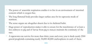 Life cycle of Taenia Solium & its parasitic adaptations. | PPTX