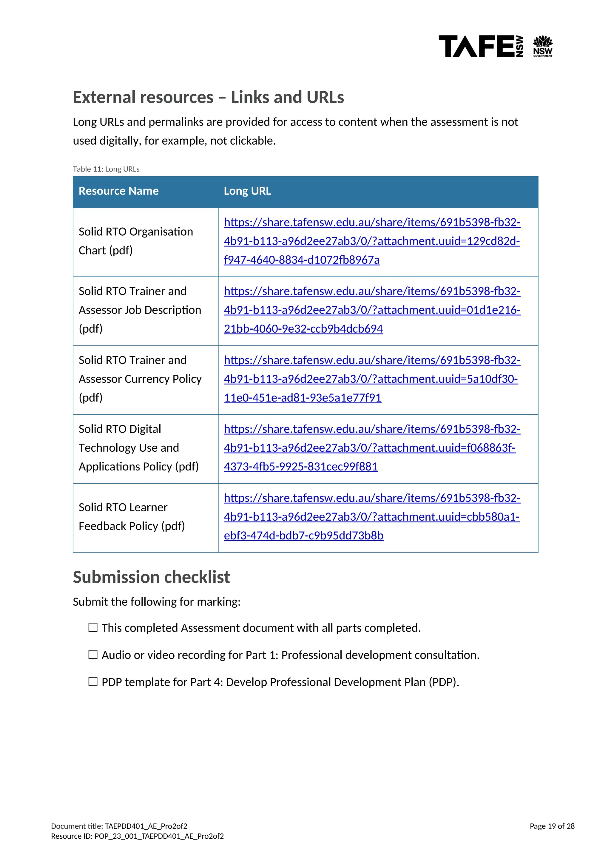 TAEPDD401_Skills Assessment Project document | DOCX