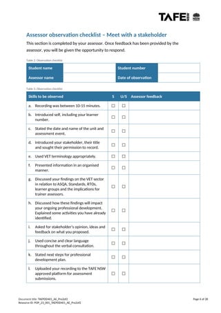 TAEPDD401_Skills Assessment Project document | DOCX
