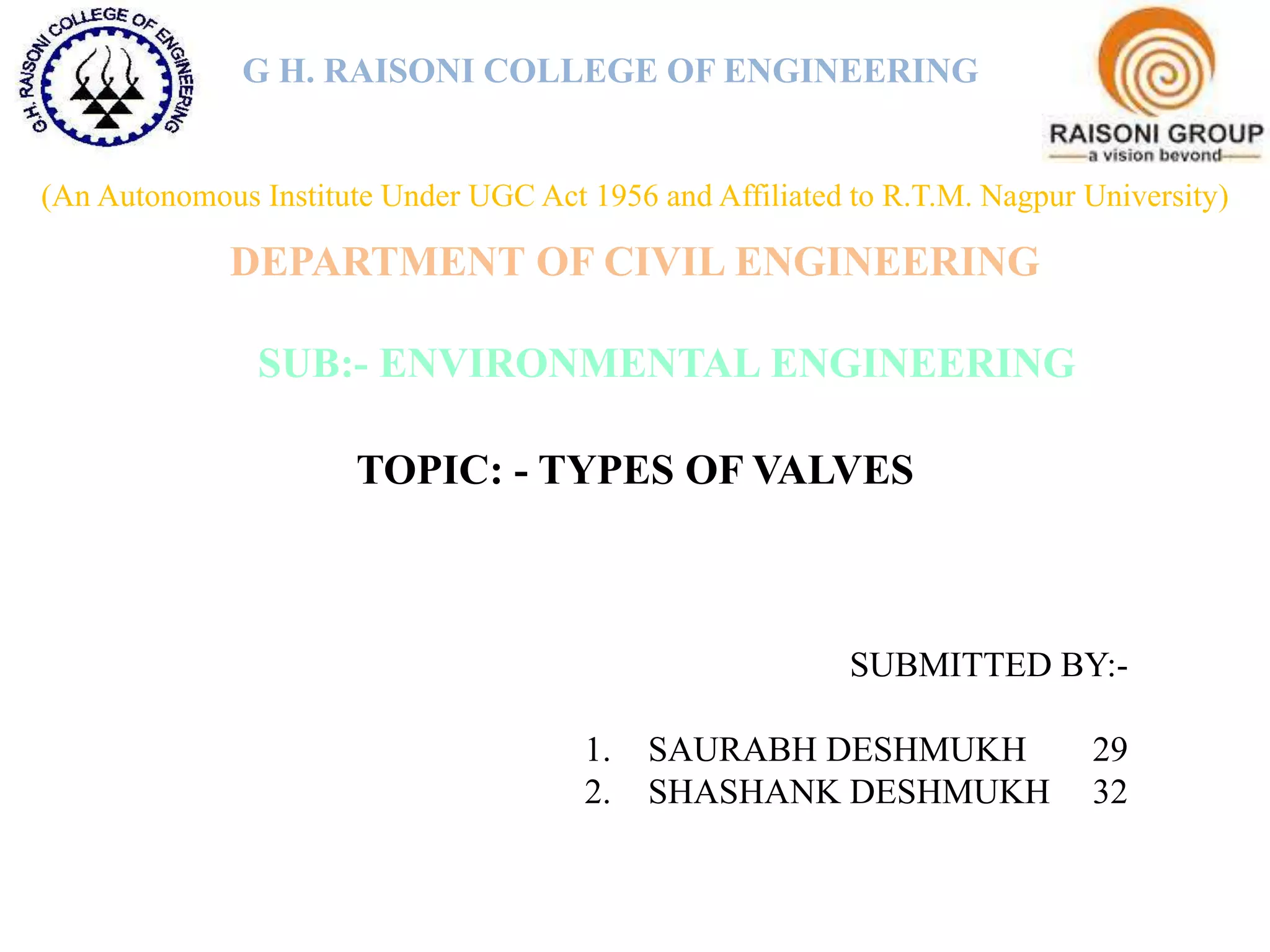 Types of Valve | PPTX