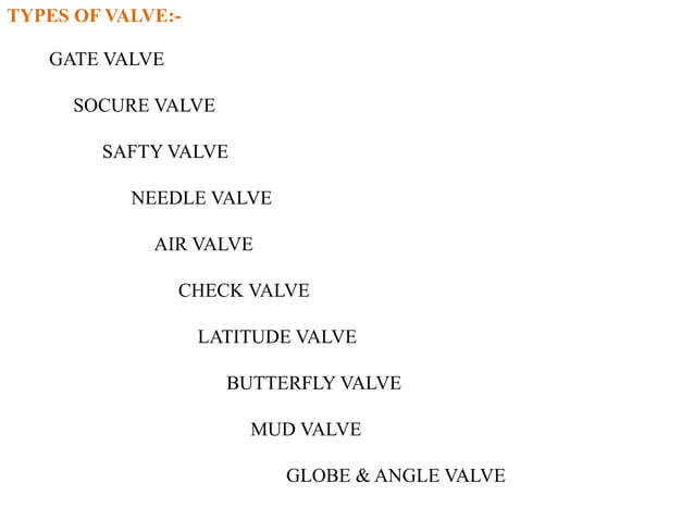 Types of Valve | PPTX | Technology & Computing