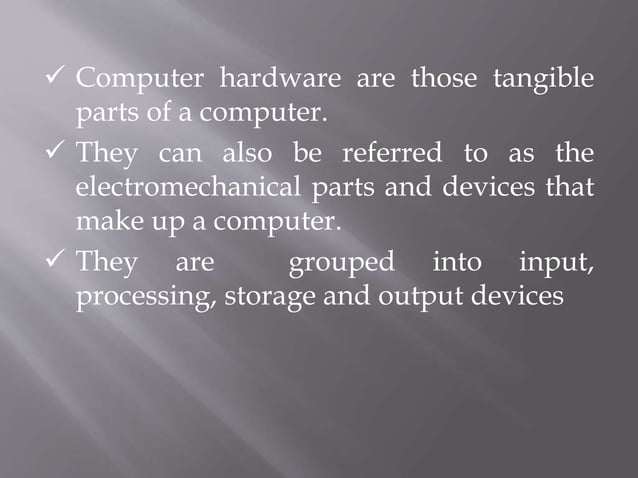 Taflaw Presentation: Computer Hardware | PPT