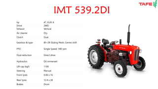 IMT Tractor | TAFE | PDF