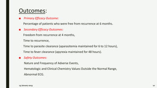 NEJM: Tafenoquine | PPTX | Infectious Diseases | Diseases and Conditions