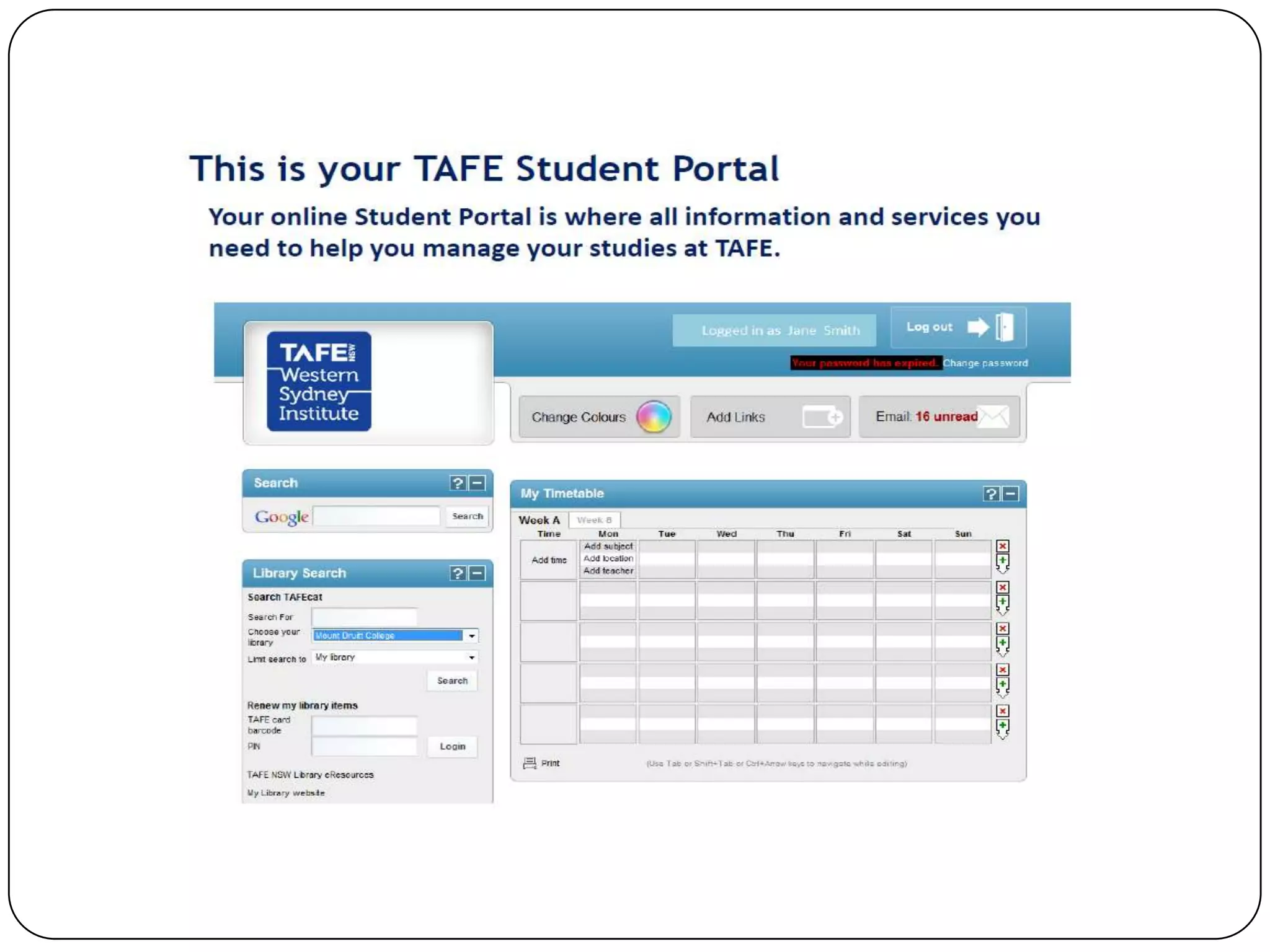 Blue Mountains - Tafe student portal | PPT