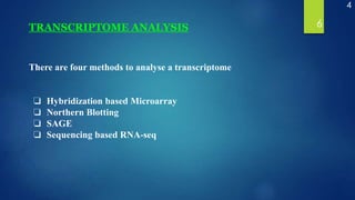 METHODS OF TRANSCRIPTOME ANALYSIS....pptx
